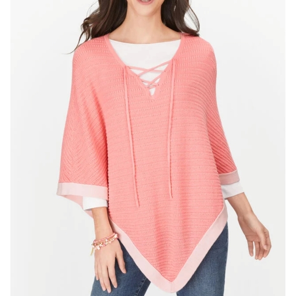 Talbots | Sweaters | Nwt Talbots Brand Laceup Poncho | Poshmark